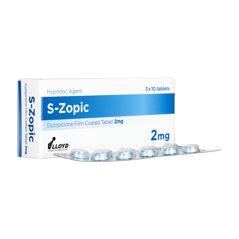 エスゾピック (エスゾピクロン) 2mg 1箱 / S-Zopic 2mg 1 box - ウェプロス