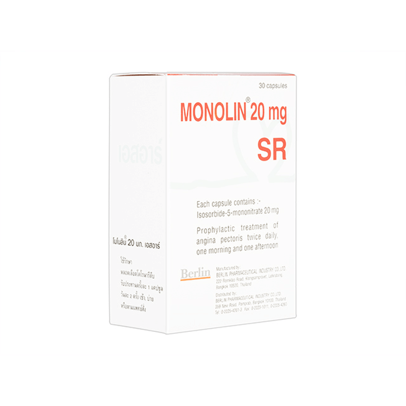 モノリンSR 20mg 1箱 / Monolin SR 20mg 1 box - ウェプロス