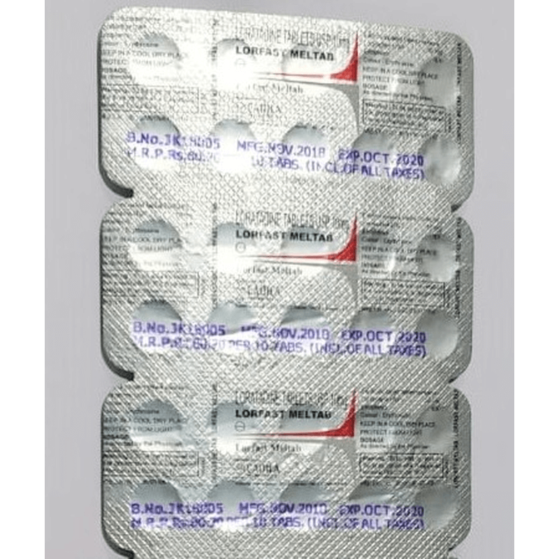 ローファストメルタブ 10mg 30錠 / Lorfast Meltab 10mg 30 tablets - ウェプロス