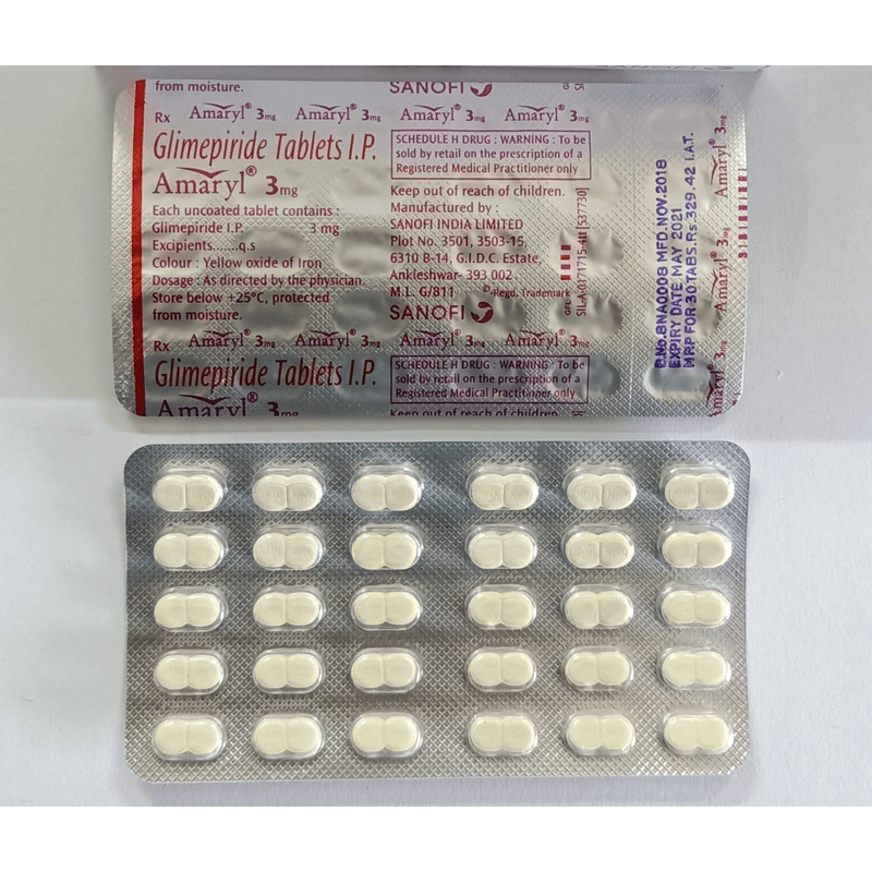 アマリール 3mg 90錠 / Amaryl 3mg 90 tablets - ウェプロス