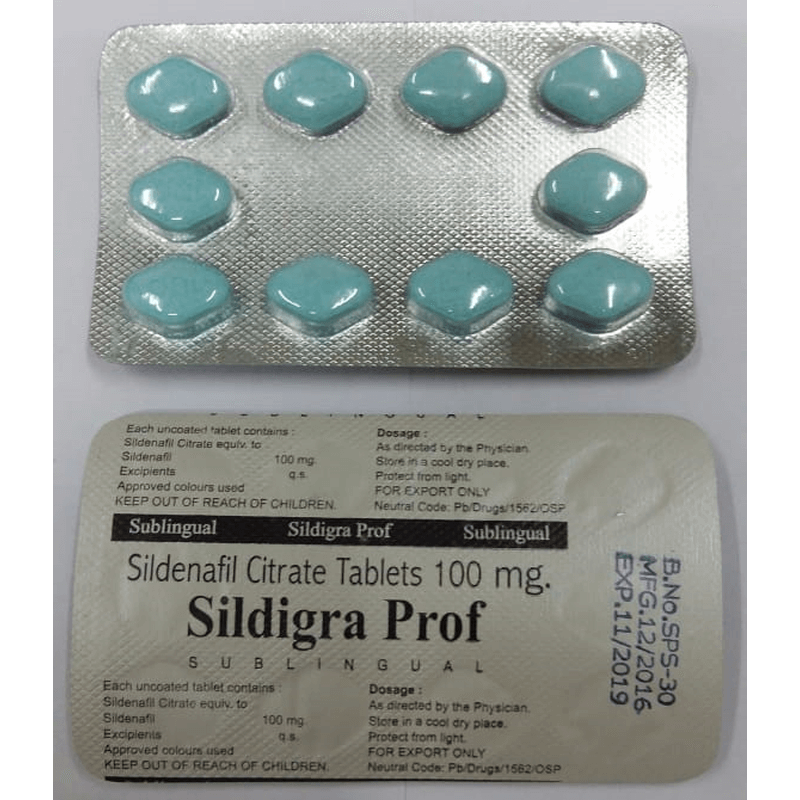 シルディグラプロフ 100mg 20錠 / Sildigra Prof 100mg 20 tablets - ウェプロス